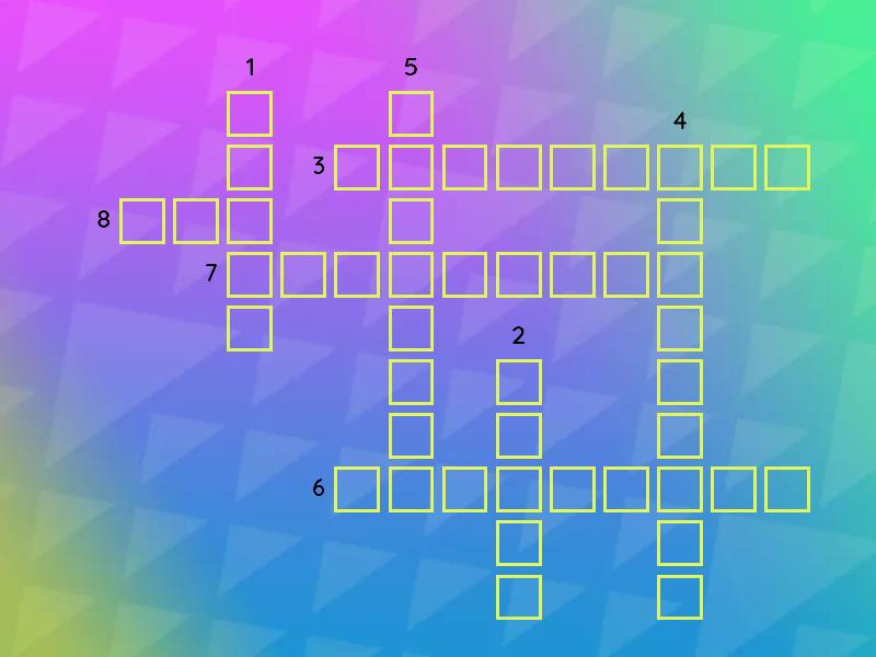 Complete the crossword with the character adjectives. - Crucigrama
