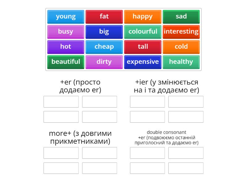 Comparatives / Prepare 5NUS - Group sort
