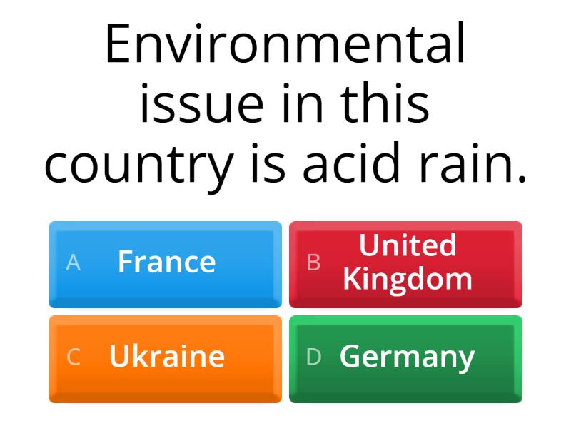 SS6G8 Environmental Issues of Europe - Quiz