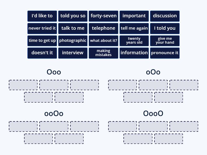 [Axcela B1] Pronunciation 10 - Exercise 1 - Group sort