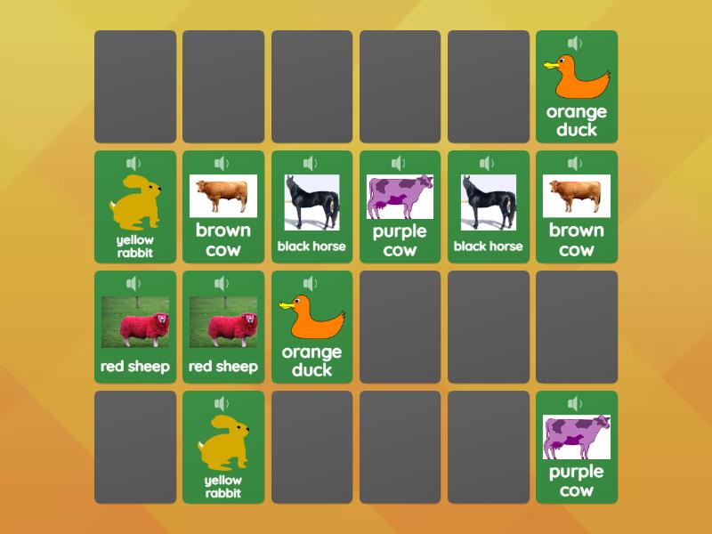 farm memory game - Matching pairs
