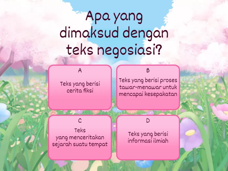 Teks Negosiasi - Quiz