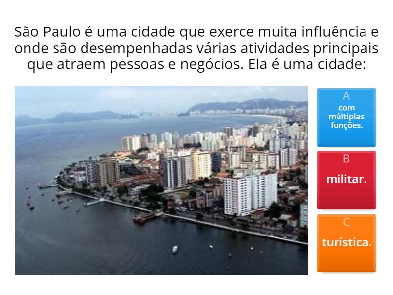 Funções das cidades/ Hierarquia urbana no Brasil. - Questionário