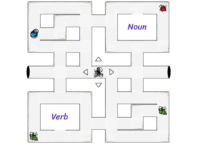 Noun v.s Verb - Maze chase