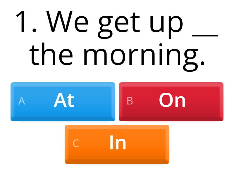 Prepositions of time - Test