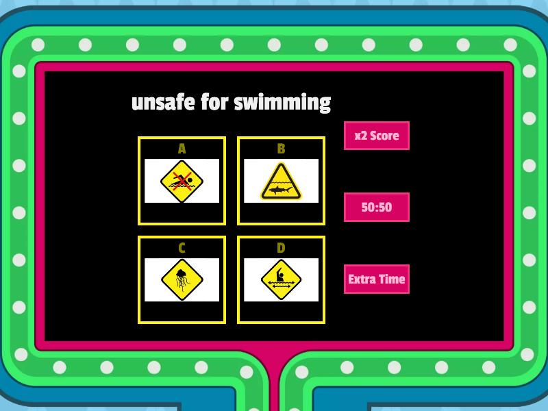 Beach Safety Signs - Gameshow quiz