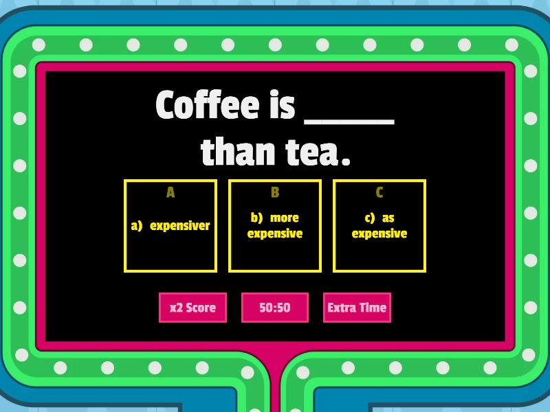 Comparative & Superlative Adjectives Game Show - Gameshow quiz