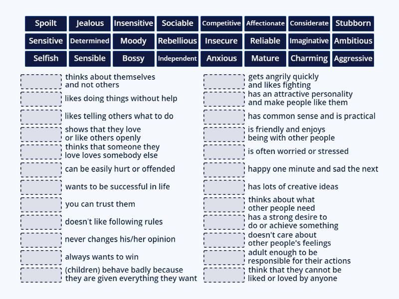 Personality - Match up