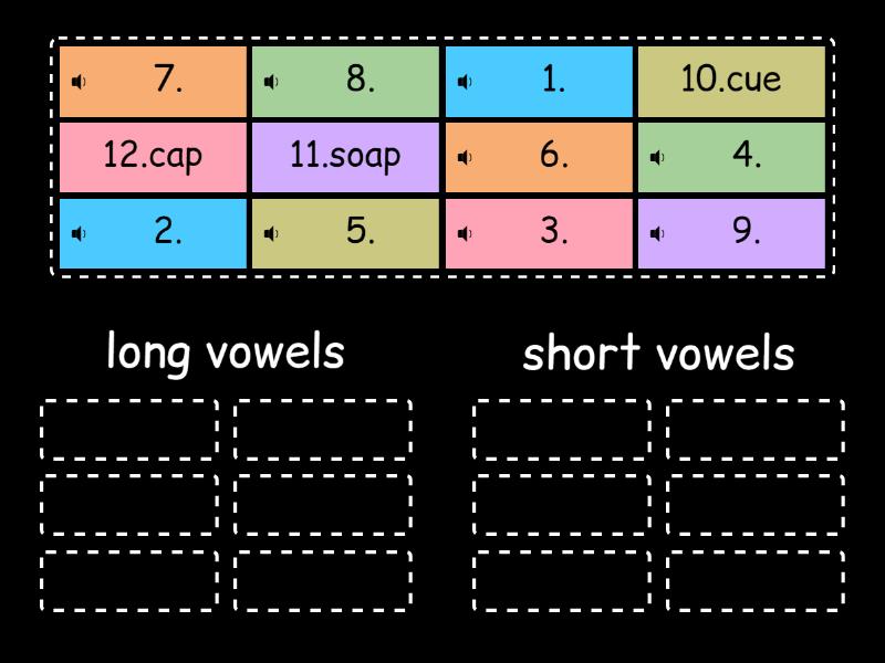 long & short vowels - Group sort