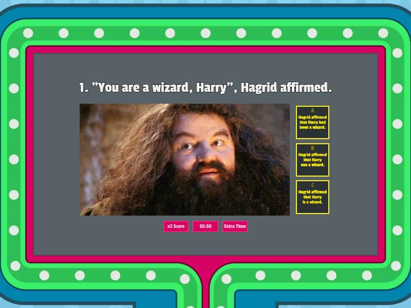 Harry Potter and the Reported Speech - Gameshow quiz