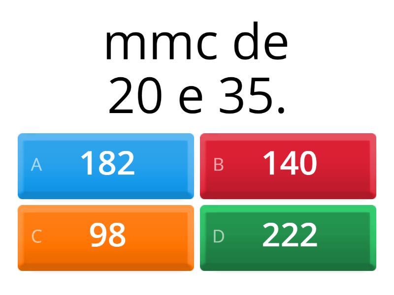 MMC e MDC 8 ANO - Cuestionario