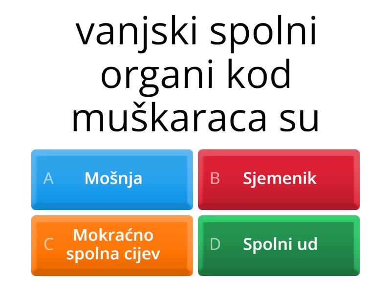 spolni organi - Quiz
