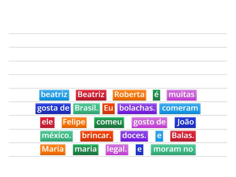 Letras Maiúsculas e Minúsculas - Word magnets