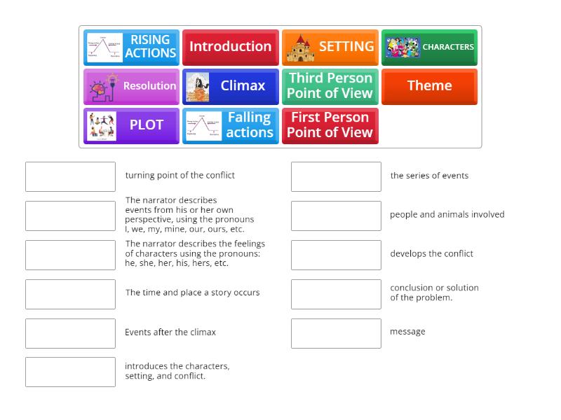 FICTION: STORY ELEMENTS - Une las parejas