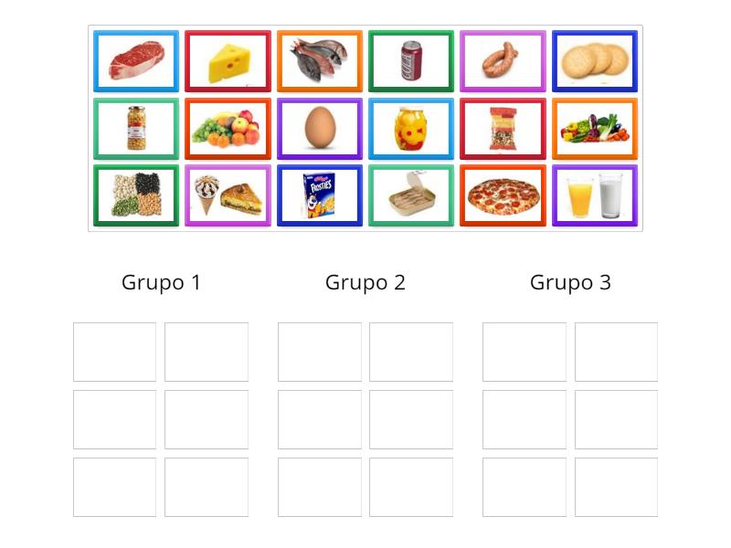 Clasificación de alimentos - Group sort