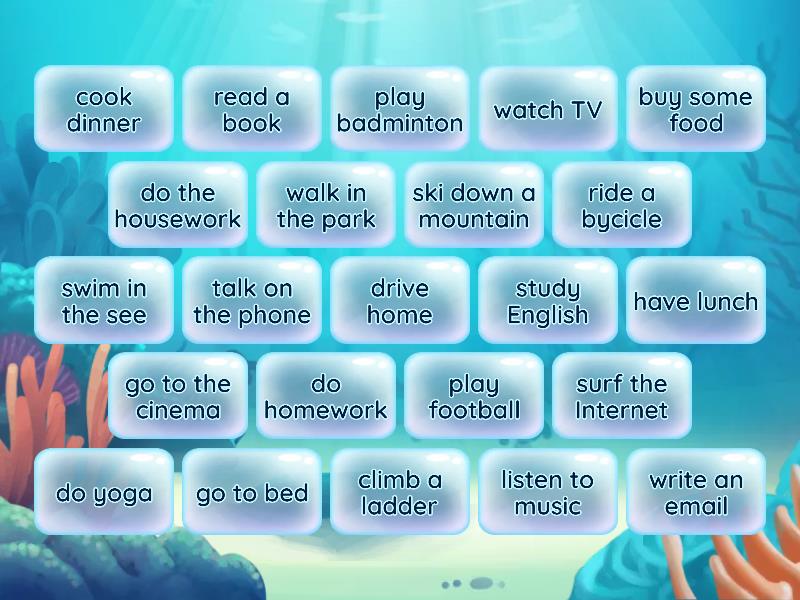 Past Continuous Interrupted actions - Flip tiles