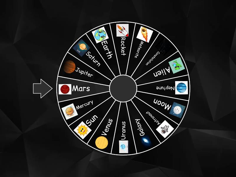 Solar system - Spin the wheel