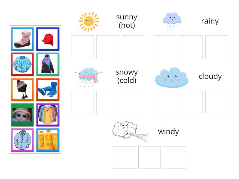 weather and clothing match. - Group sort