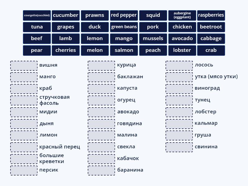 English File Int 1A eating in and out - Match up