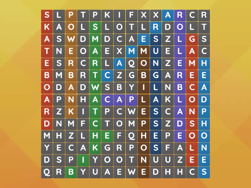 My things - Wordsearch