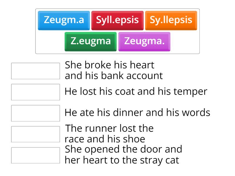 Identify The Rhetorical Device - Match up