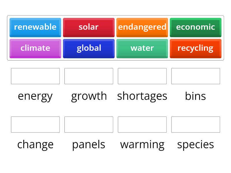 Make collocations - Match up