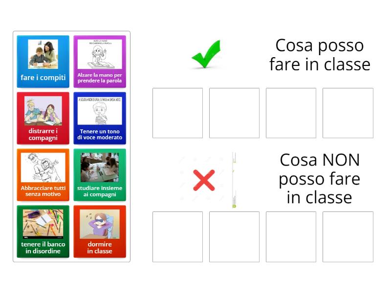 Le regole da tenere in classe - Group sort