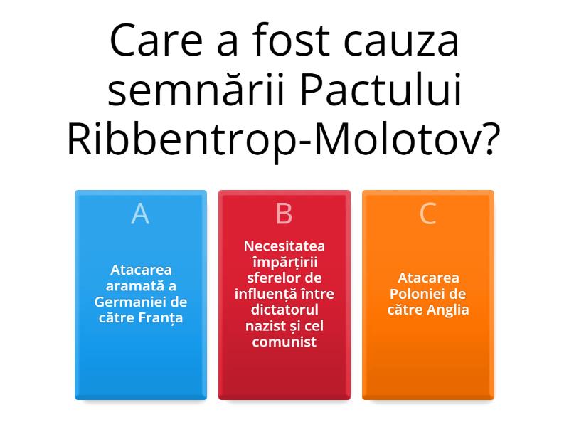 Pactul Ribbentrop-Molotov din 23 august 1939 - Quiz