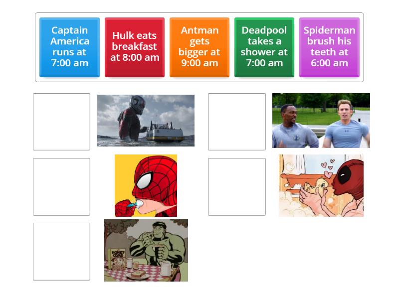 Marvel and routines - Match up