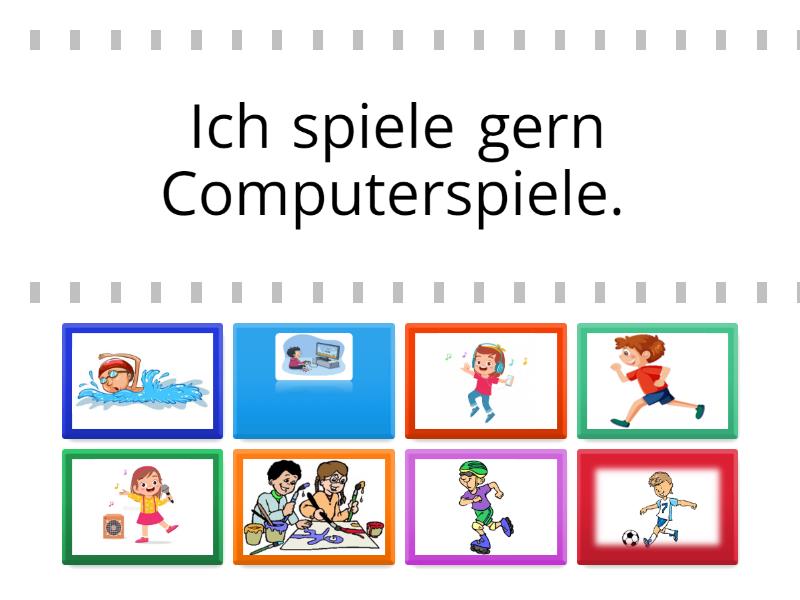 Was machst du gern? - Find the match