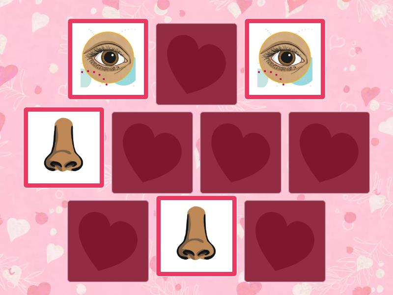 Parts of the face - Matching pairs