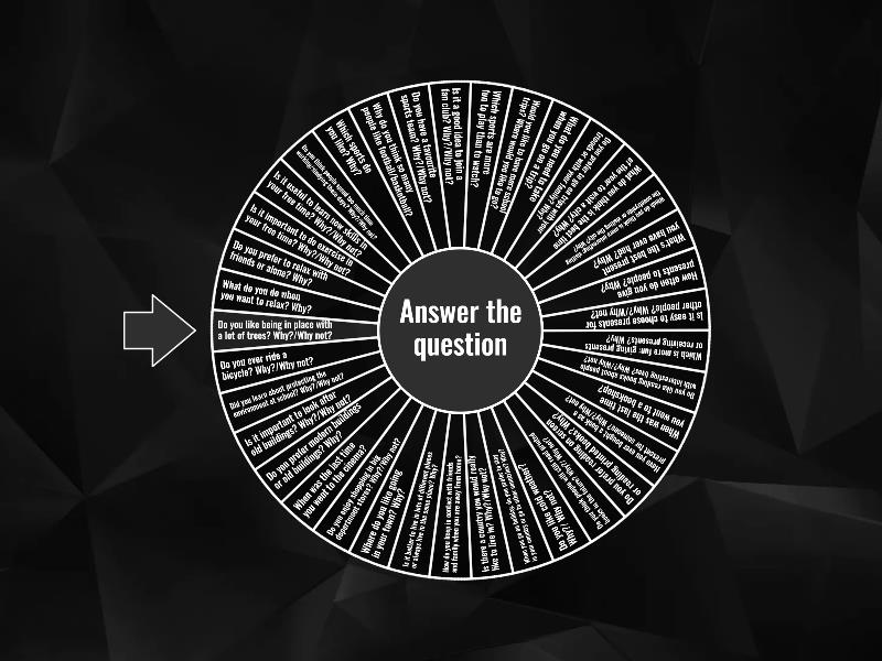 B1 Preliminary Speaking Questions Part 1 - Rueda aleatoria