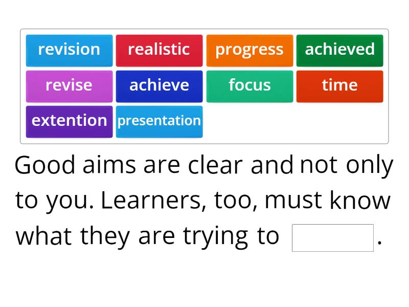 TKT Module 2: Identifying and selecting aims Practice test - Completar ...