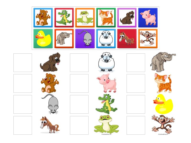 Luca - animals memory game - Match up