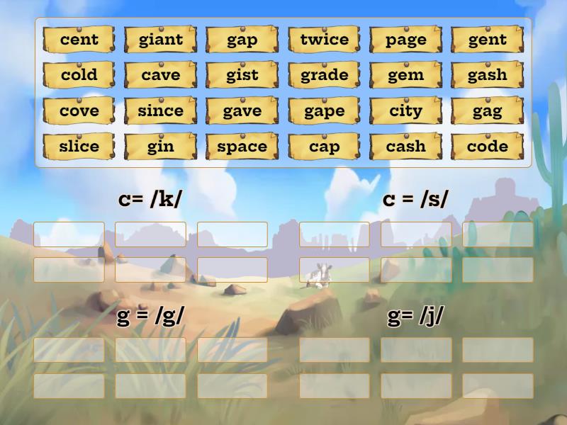 Gentle Cindy Word Sort - Group sort