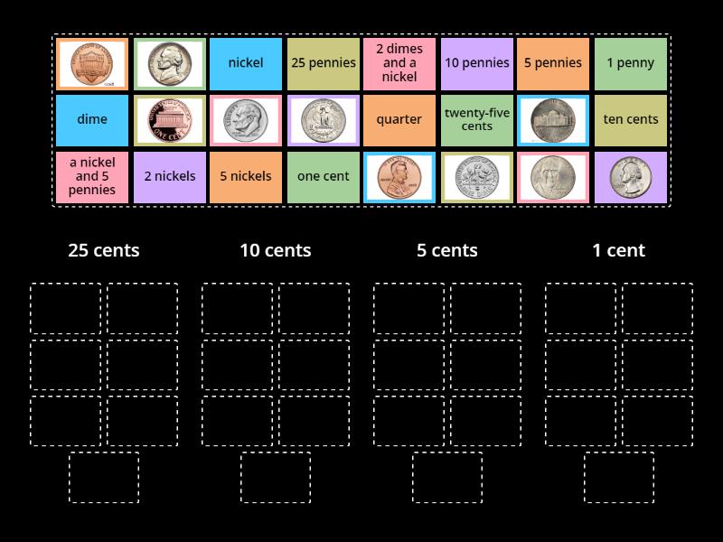 Money Match with Coins - Group sort
