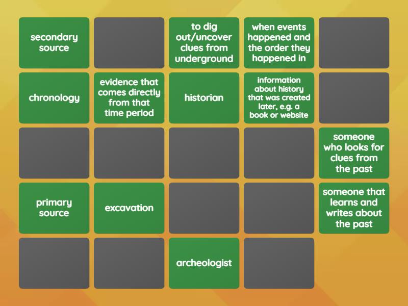 Vocab Recap Summer Term - Matching pairs