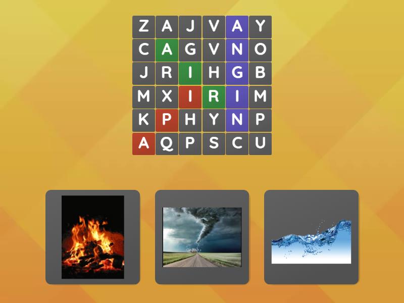 air angin api - Wordsearch