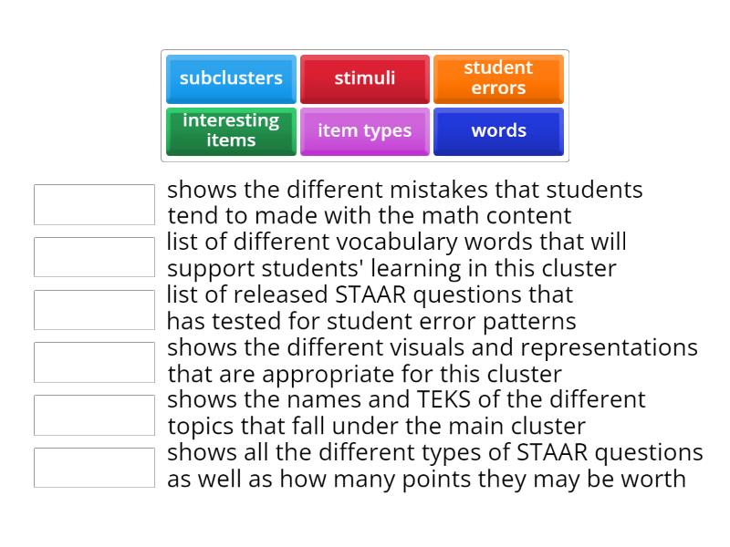 Quick Start Guide Components - Match up