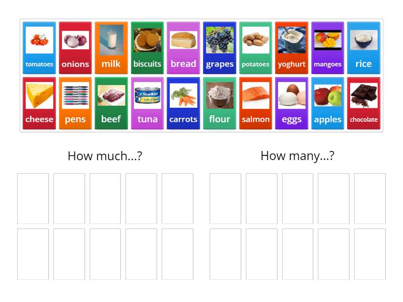 How much...?/How many...? - Group sort