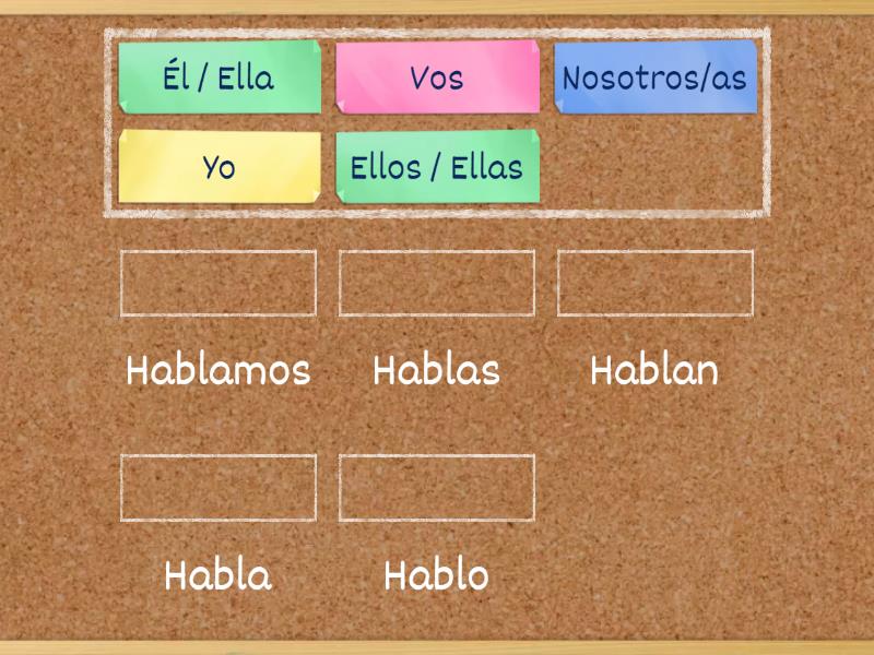 Verbo hablar conjugacion - Match up