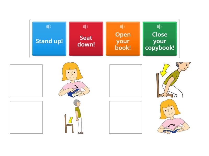Open your book! - Match up