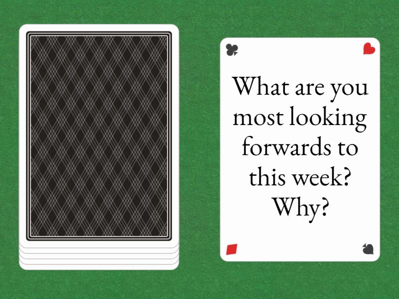 Weekend discussion - Speaking cards