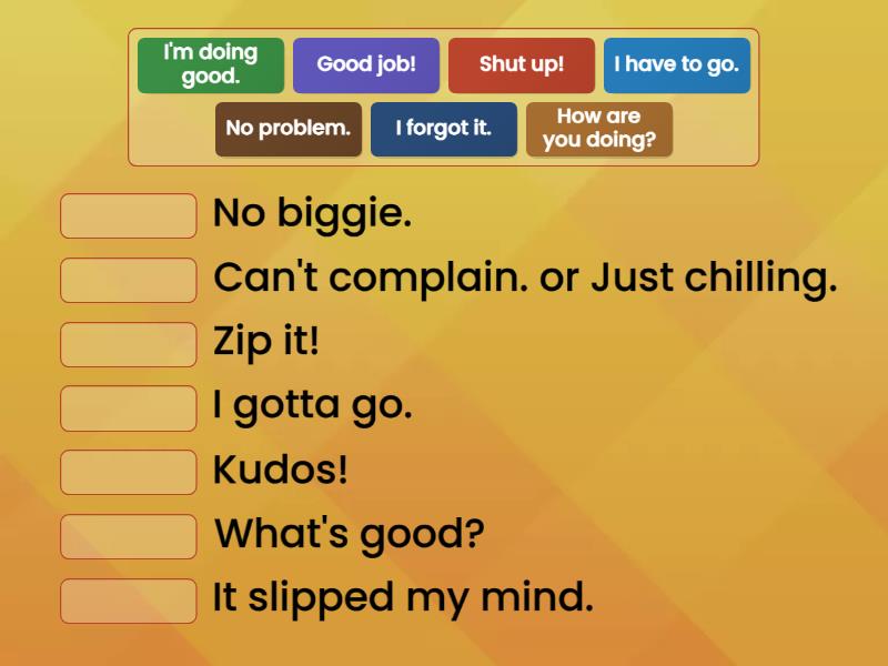 Basic American English expressions versus Slang. Redesigned by Rafael ...