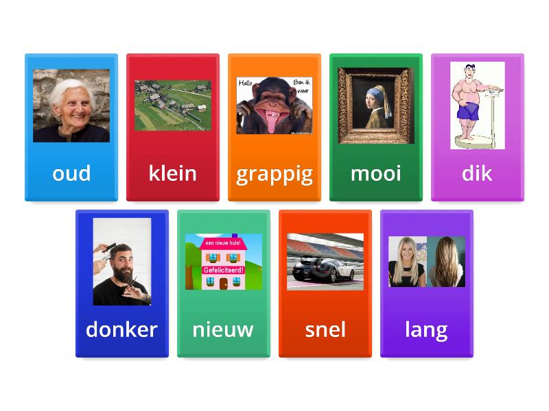Hoofdstuk 4 het adjectief opposites/ tegenovergestelden - Flip tiles