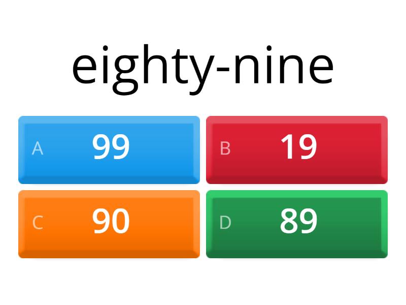 Math (Numbers in words) Ms Roa'a Sh. - Quiz