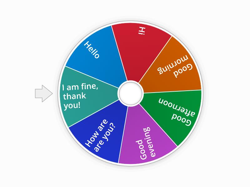 Greetings - Spin the wheel