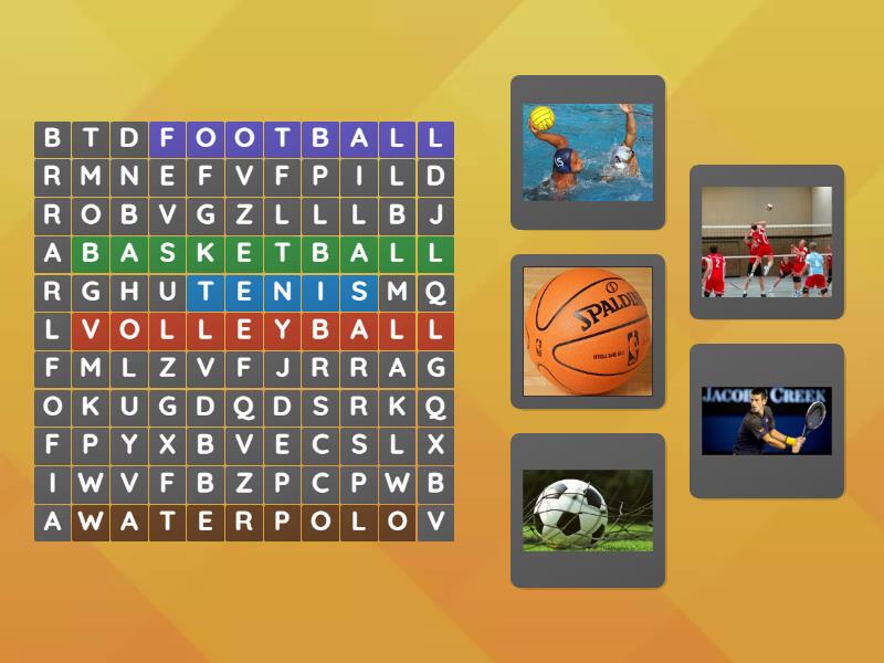 Sports - Sopa de letras