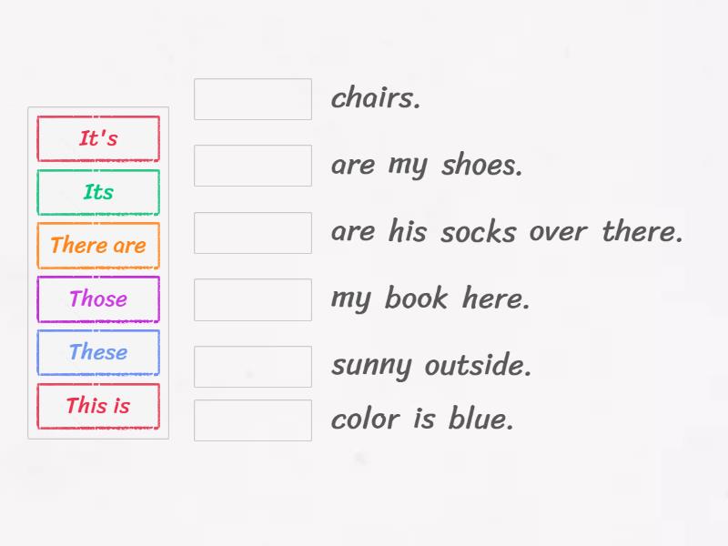 these/those/it - Complete the sentence