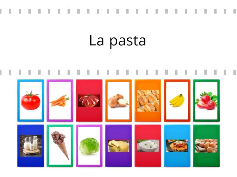 Vocabulario de comida - Find the match